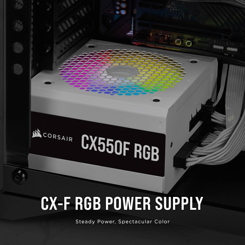 CORSAIR CX750F RGB 750W 80+ Bronze Beyaz Full Modüler 120mm Fanlı PSU