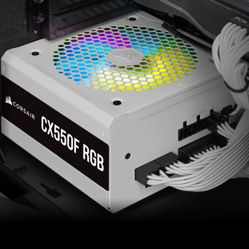 CORSAIR CX750F RGB 750W 80+ Bronze Beyaz Full Modüler 120mm Fanlı PSU