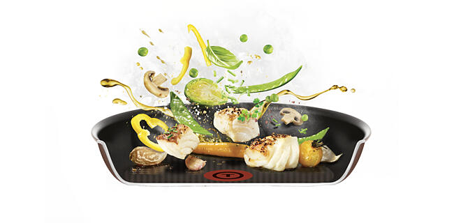 Tigaie wok Tefal Ingenio Eco Respect, 26 cm, indicator Thermo-Signal, invelis antiaderent din ...