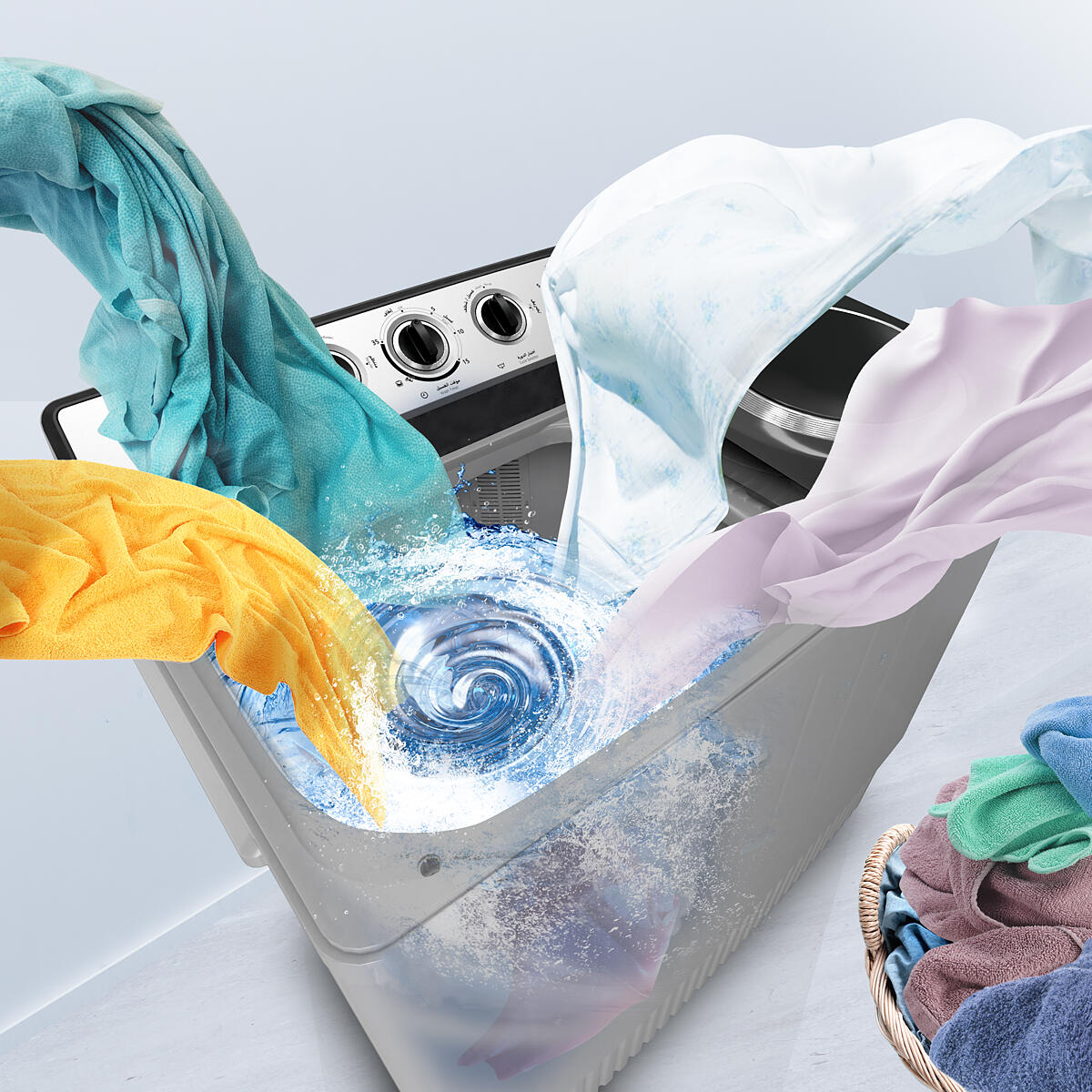 Shop Panasonic 16KG Capacity, Twin Tub Washing Machine, Silver - NA ...