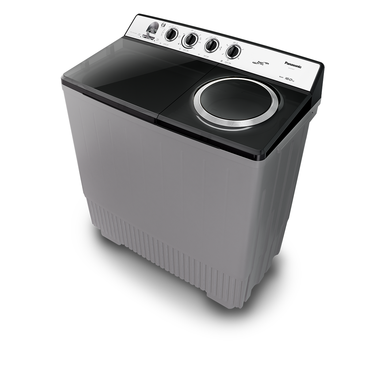 Shop Panasonic 16KG Capacity, Twin Tub Washing Machine, Silver - NA ...