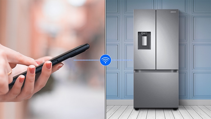 Refrigeradora French Door de 22plg. Inverter, con dispensador ...