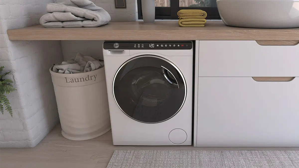 Edestä täytettävä pyykinpesukone Hoover OW50-BP12307-S hinta | hobbyhall.fi