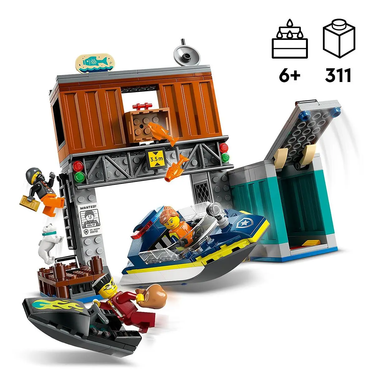 LEGO® Police Speedboat and Crooks' Hideout | Official LEGO® AE
