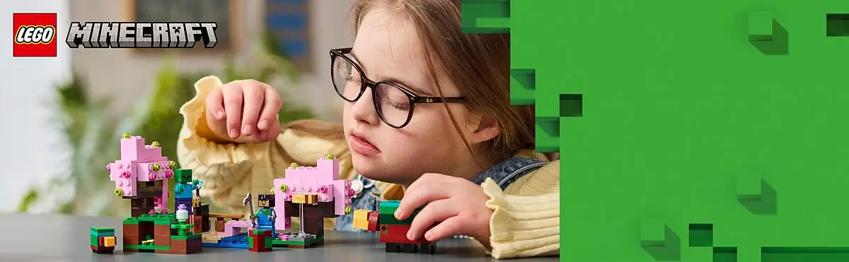 THE CHERRY BLOSSOM GARDEN V30 - MINECRAFT - LEGO - Denkit Hobbies