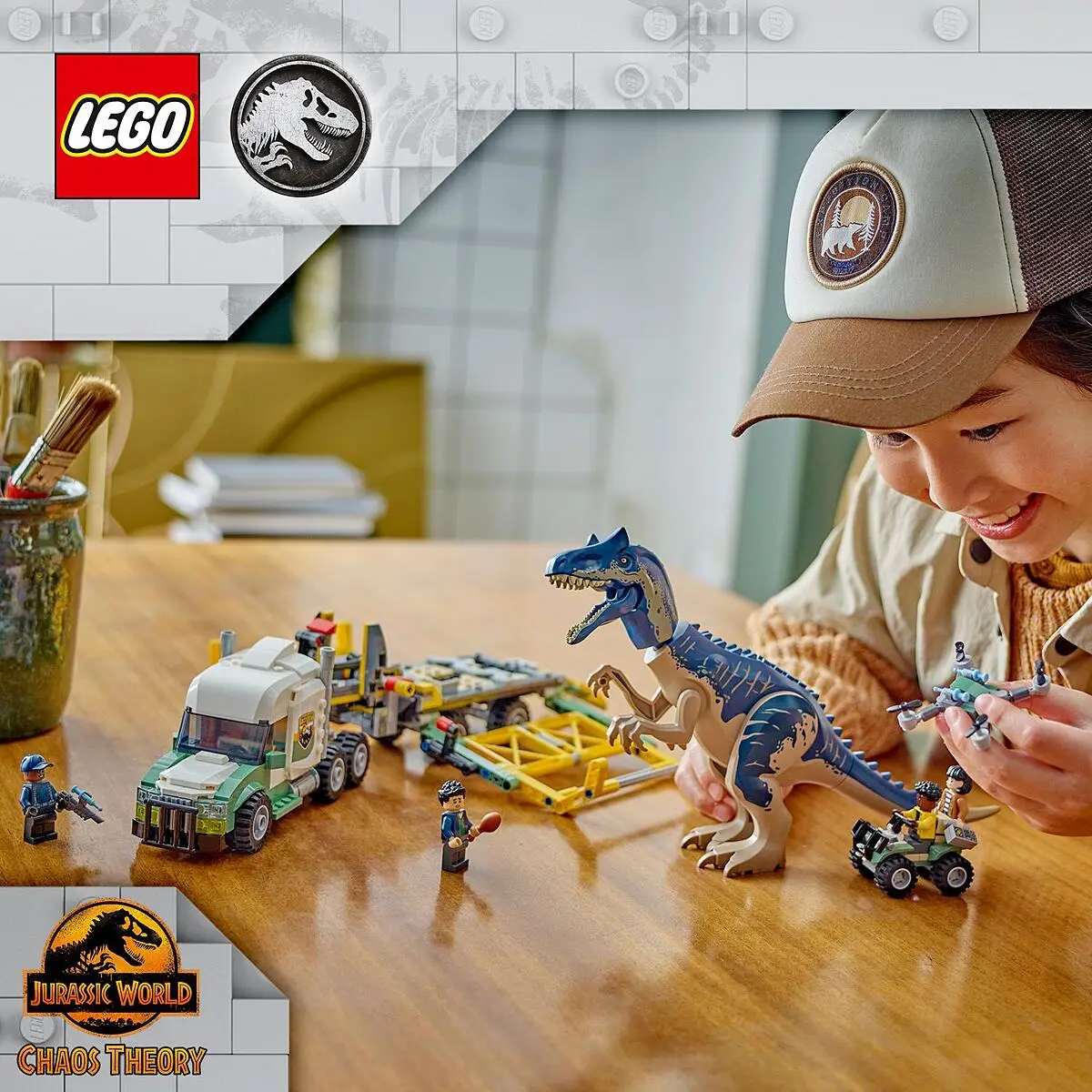 LEGO Jurassic World Dinosaurieuppdrag - Transportbil med allosaurus ...