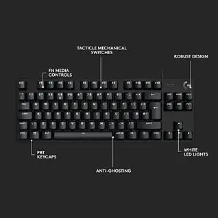 Logitech G413 TKL SE Mechanical Wired Gaming Keyboard - Black – The ...