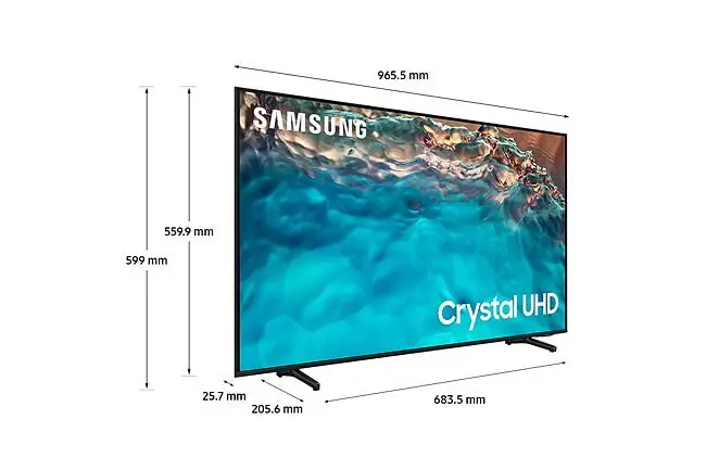 Samsung UA43BU8000KLXL 43 Inch Ultra HD 4K Smart LED TV, 48% OFF