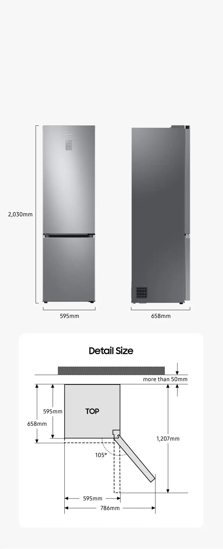 Šaldytuvas SAMSUNG RB38C602DSA/EF - Topocentras