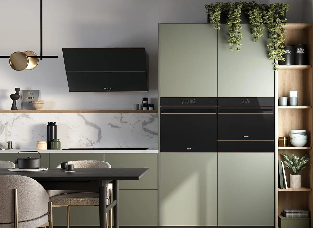 Smeg 90cm Dolce Stil Novo Induction Cooktop - Black/Copper